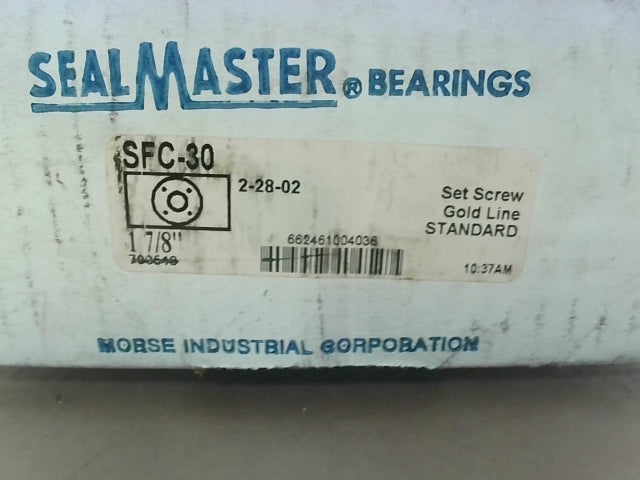 Sealmaster SFC-30 1 7/8" Bore Piloted Flange Cartridge Unit 4-Bolt Cas – Ideal Surplus