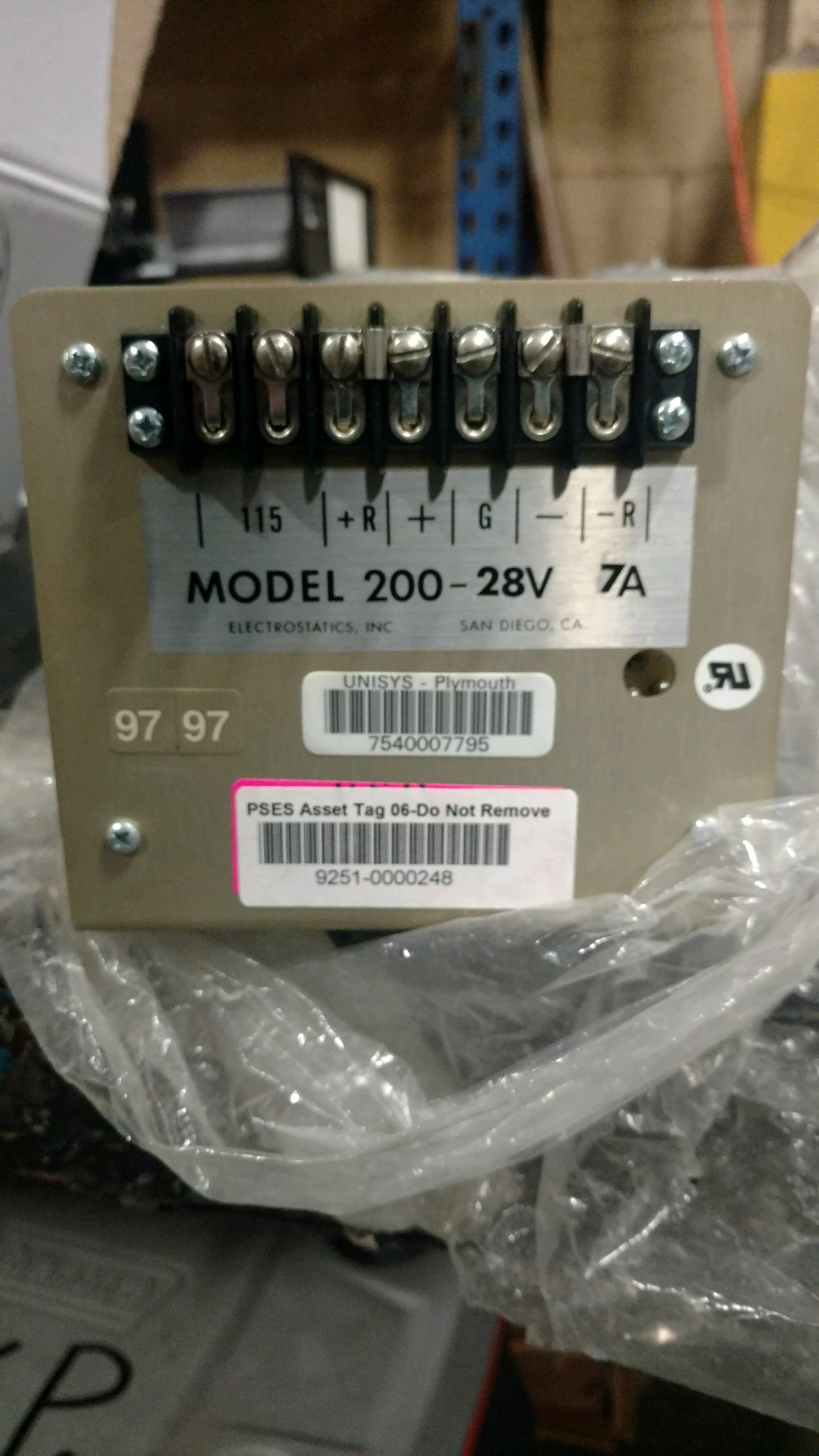 ELECTROSTATICS MODEL20028V POWER SUPPLY – Ideal Surplus