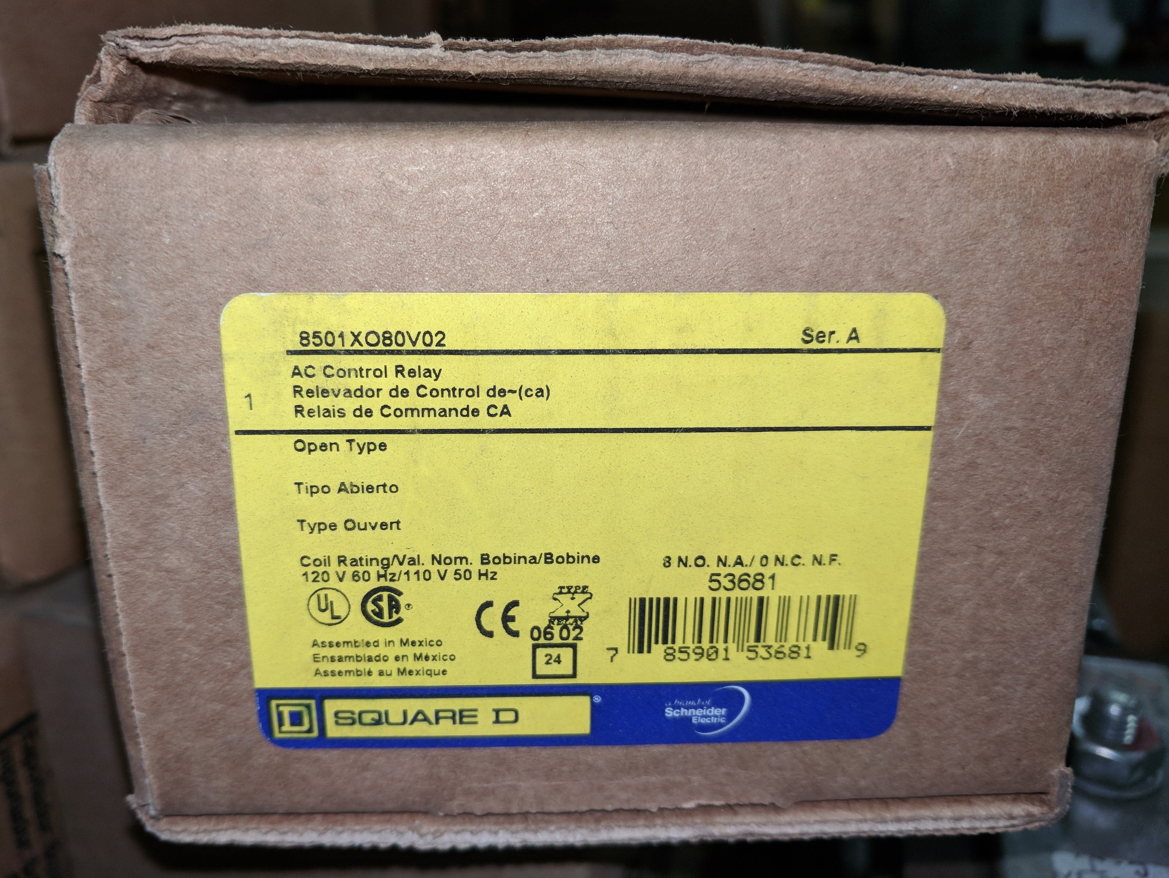 SQUARE D 8501XO80V02 Relay – Ideal Surplus