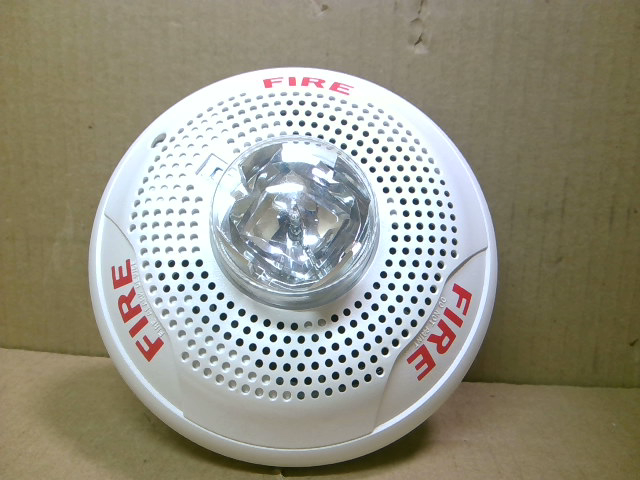 System Sensor SPSCW Round Ceiling Mount Fire Alarm Speaker Strobe – Ideal Surplus