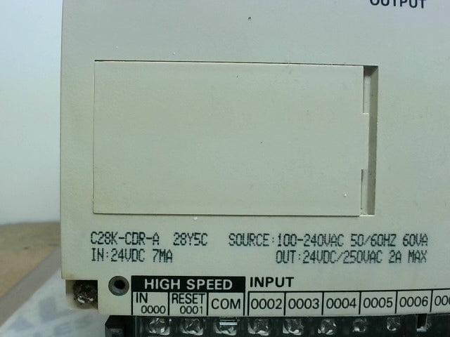 OMRON C28K-CDR-A Programmable Controller 100-240VAC 24VDC – Ideal Surplus