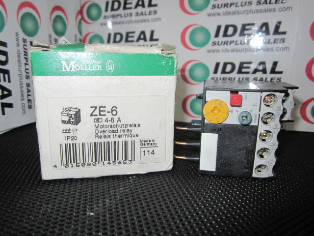 Moeller ZE-6 Overload Relay 4-6 Amp AC-15 240V – Ideal Surplus