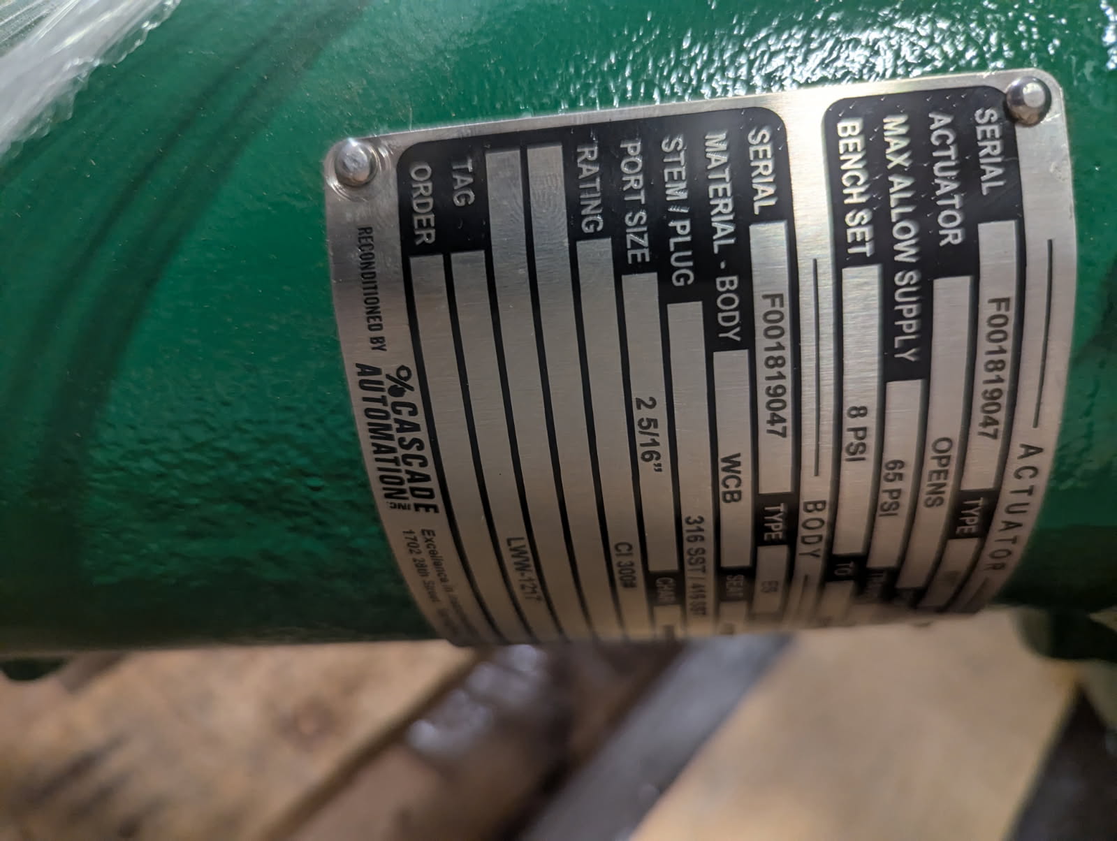 Fisher Controls 2" ED CL-300 Control Valve with Type 667 Size 45 Pneum ...