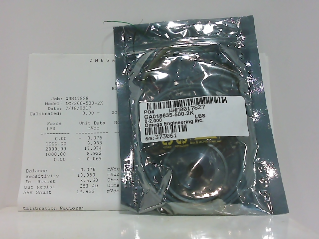 Omega Engineering LC8200-500-2K Load Cell 2000 lbF 2.00" OD 0.500" ID ...