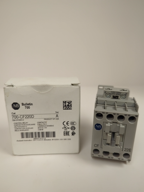 Allen Bradley 700-CF220D Control Relay 120VAC Coil 2NO+2NC – Ideal Surplus