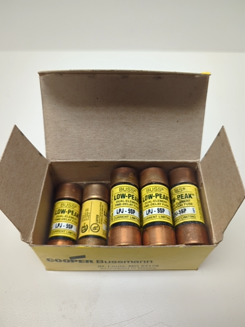 Bussmann LPJ-5SP 5A Time Delay Fuse (8 PCS) Class J Dual Element Fuse ...