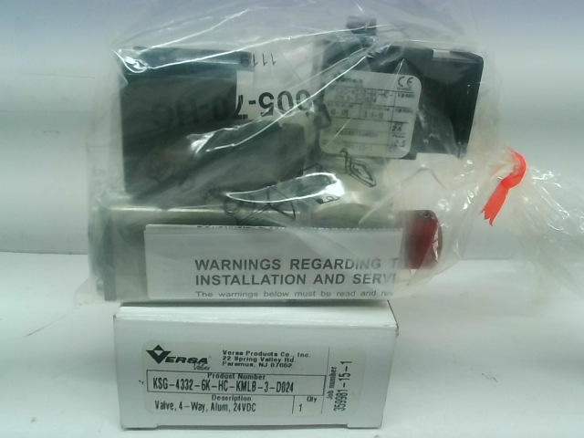 Versa KSG-4332-6K-HC-KMLB-3-D024 Directional Pneumatic Control Valve V ...