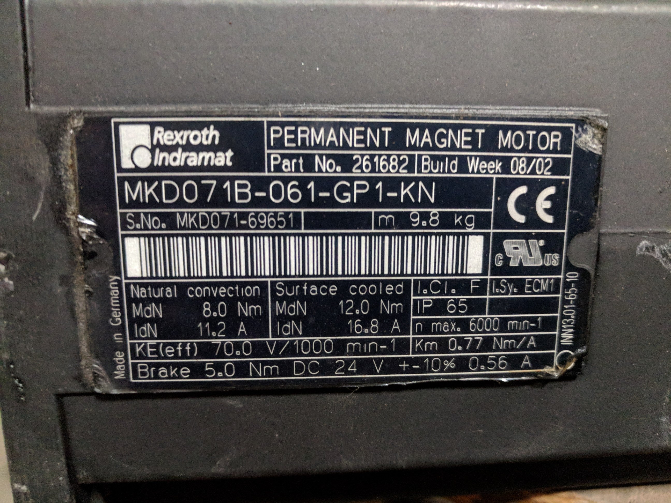 REXROTH MKD071B-061-GP1-KN PERMANENT MAGNET MOTOR – Ideal Surplus