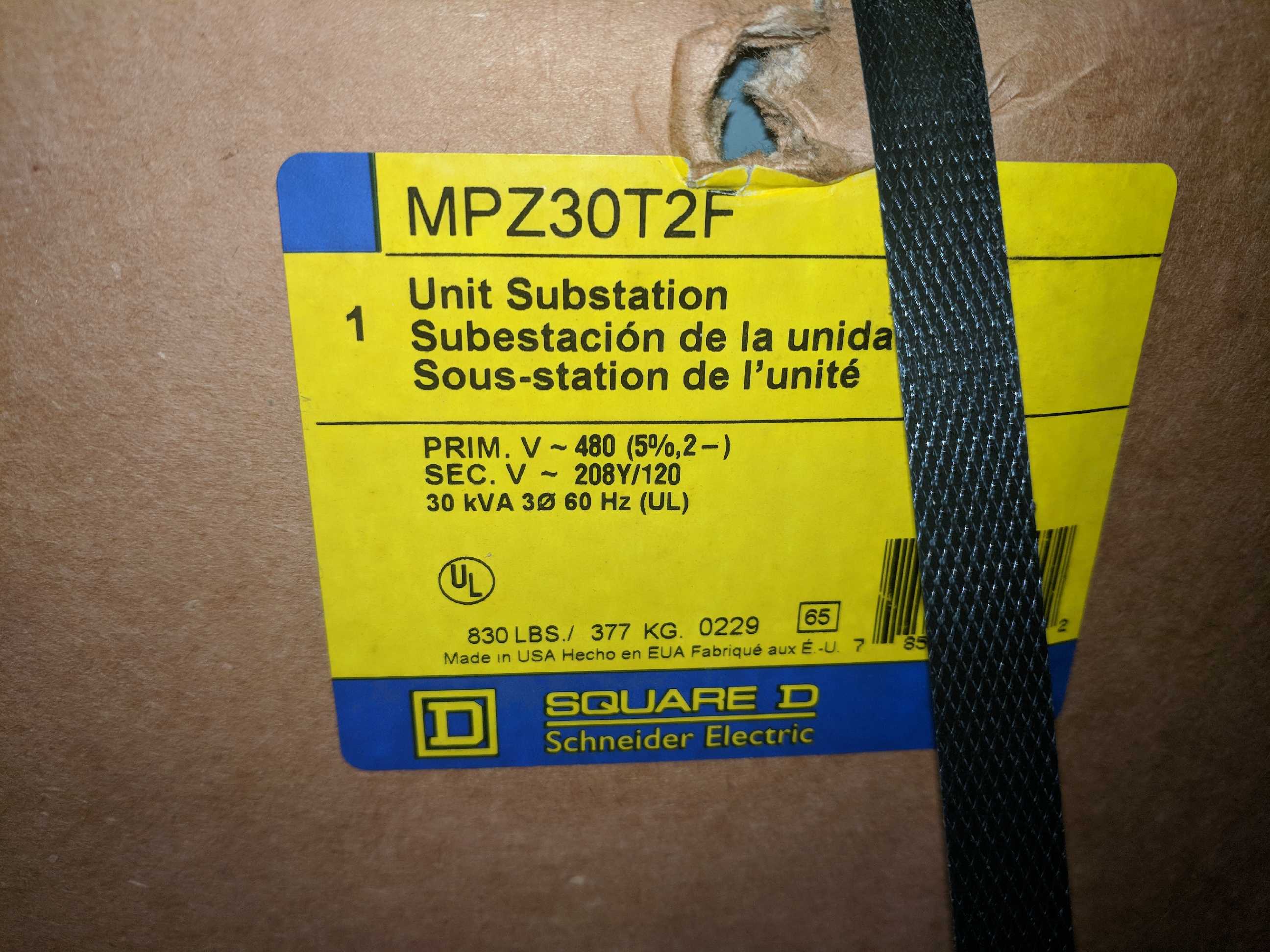Square D MPZ30T2F Mini Power Zone Transformer – Ideal Surplus
