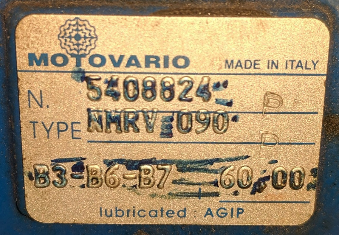Motovario NMRV-090 Worm Gear Reducer 60:1 Ratio – Ideal Surplus