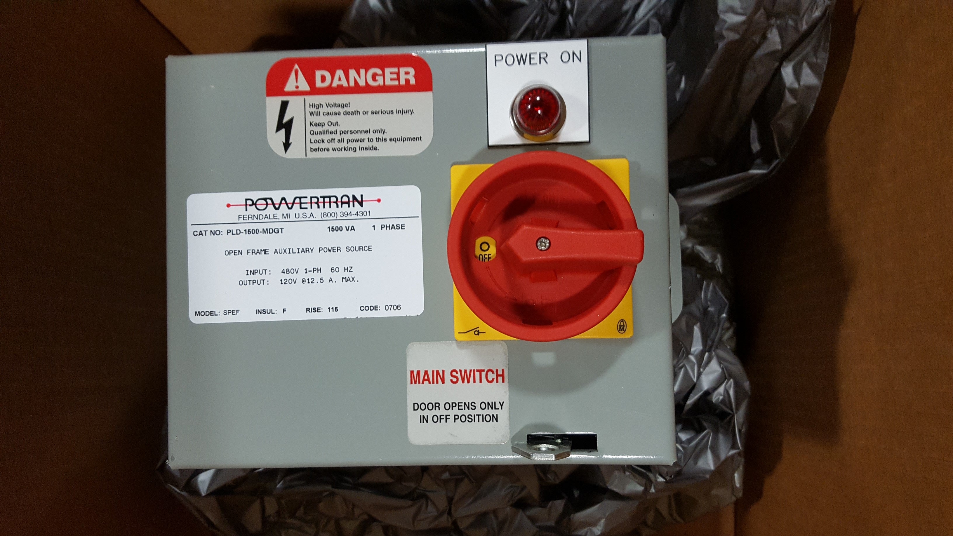 Powertran Lighting Disconnect PLD-1500-MDGT – Ideal Surplus