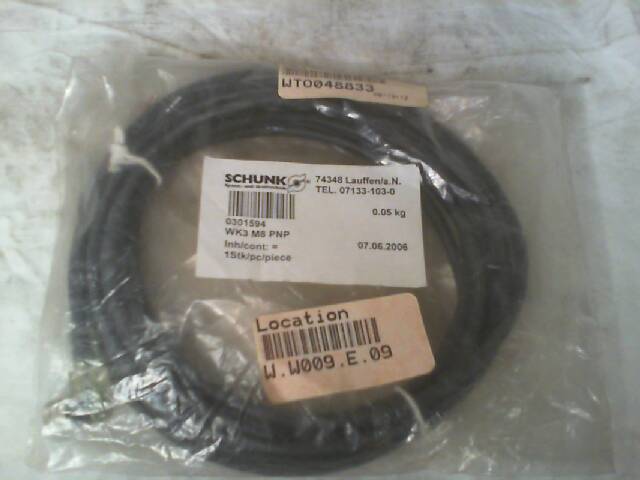 Schunk WK3 M8 PNP Proximity Sensor 0301594 with Right Angle Plug ...