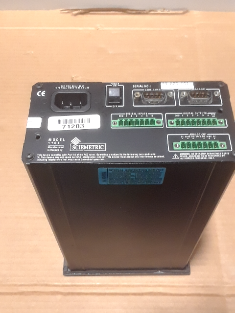 Sciemetric Instruments Sig METER Model 1101 Process/Control 120VAC 60H ...