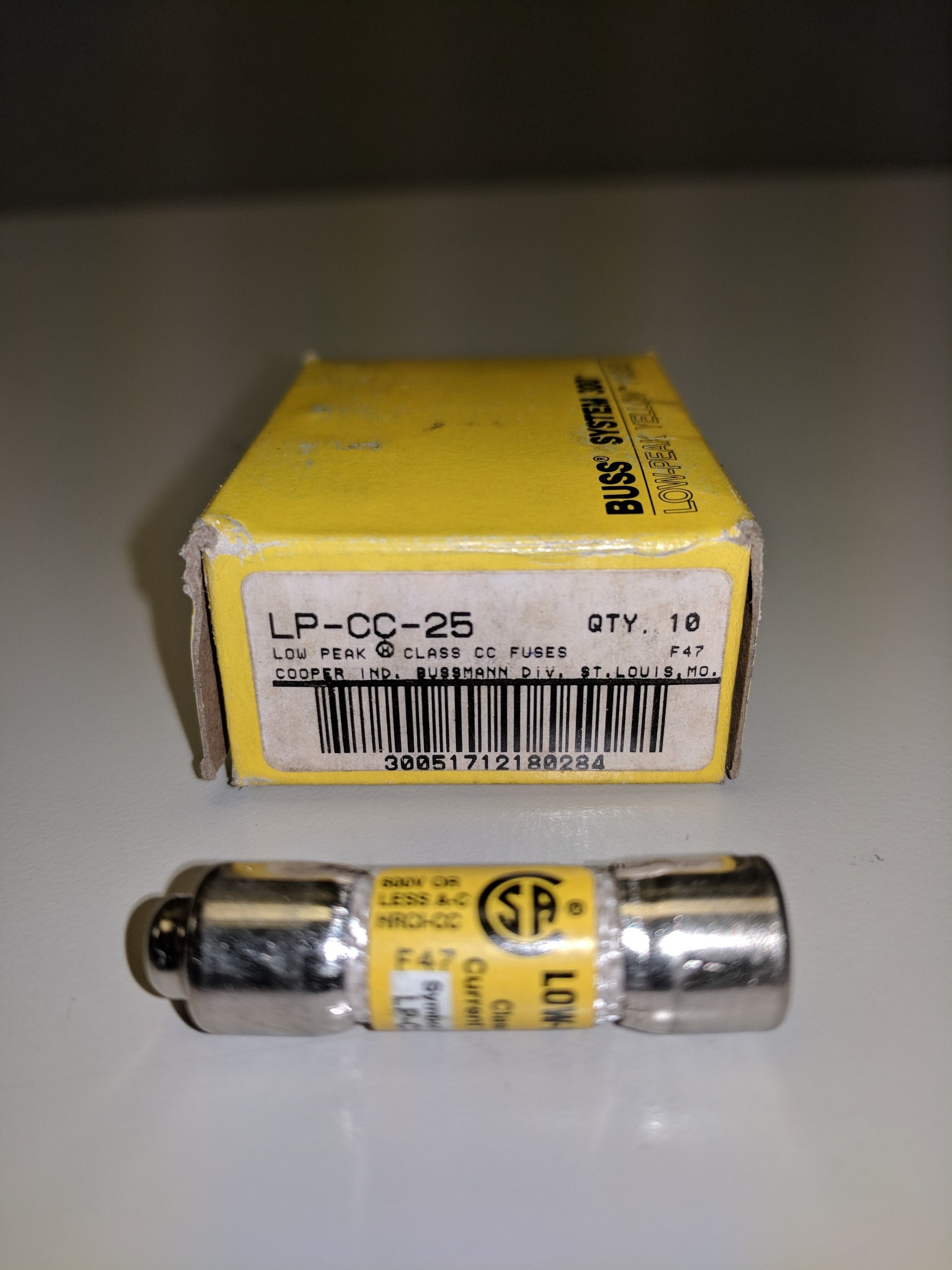 Bussmann LP-CC-25 Fuse 25 Amp (10 PCS) 600VAC Low-Peak Time Delay Fuse ...