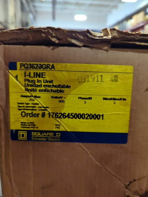 Square D PQ3620GRA I-Line 200A Fusible Bus Plug – Ideal Surplus
