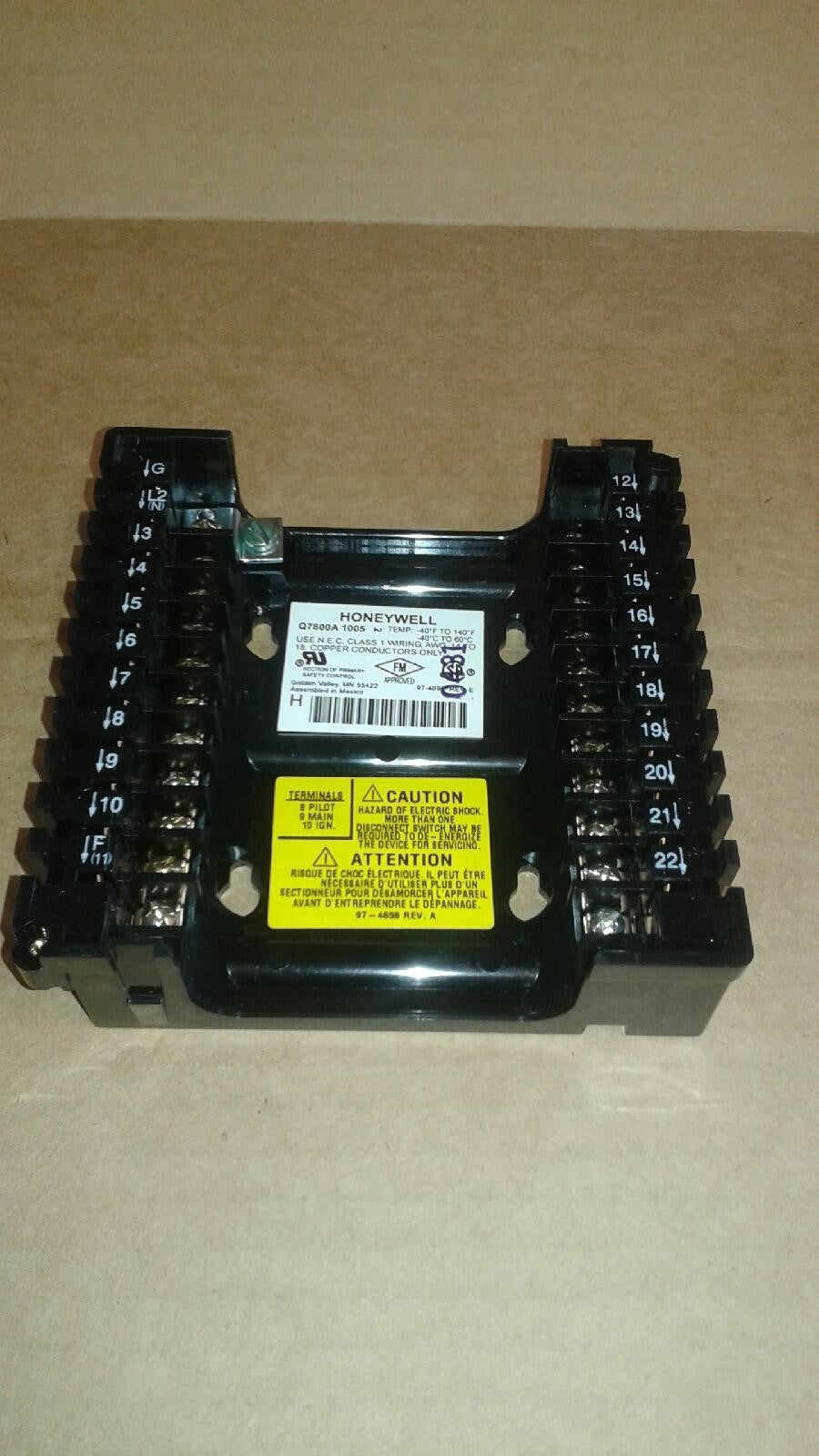 Honeywell Q7800 A 1005 Universal Wiring Subbase Panel Mount – Ideal Surplus