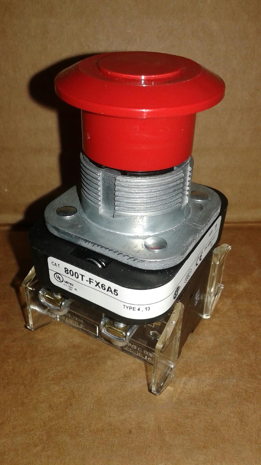 Allen Bradley 800T-FX6A5 Red Mushroom Push Button – Ideal Surplus
