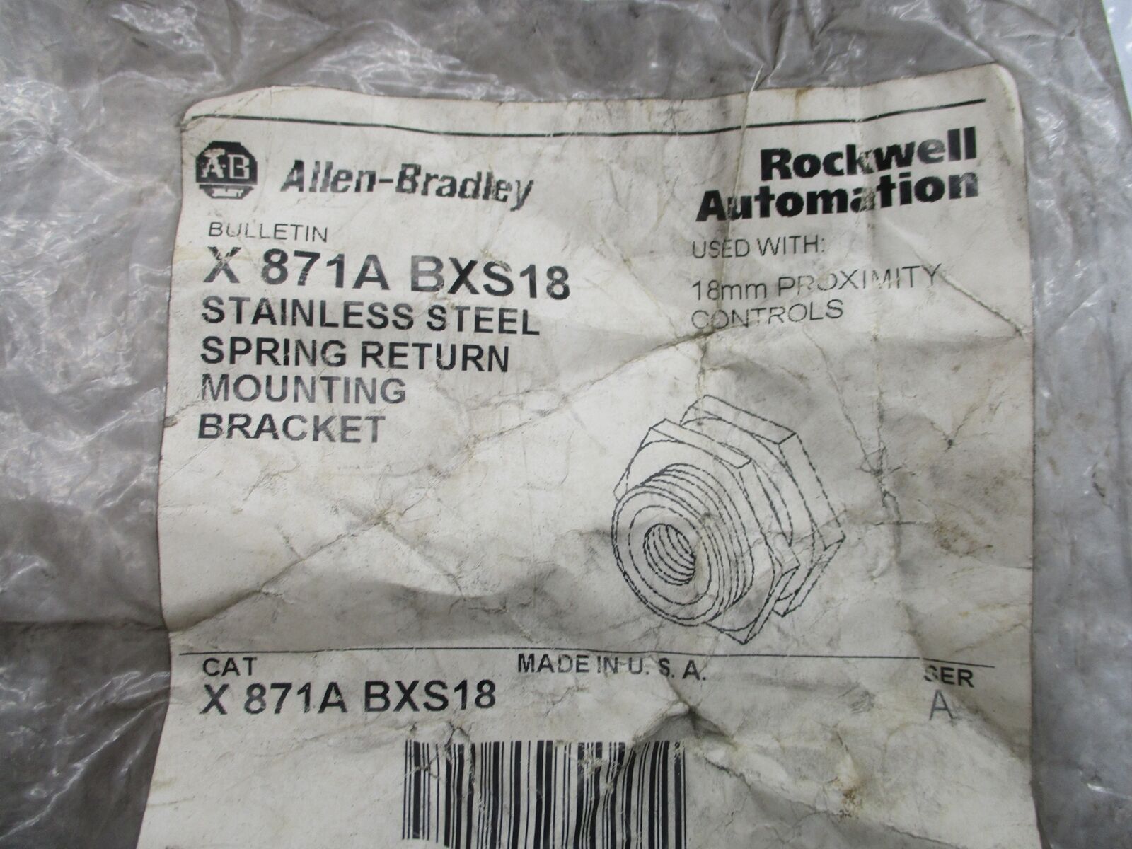 Allen Bradley X871ABXS18 Spring Return Mounting Bracket – Ideal Surplus