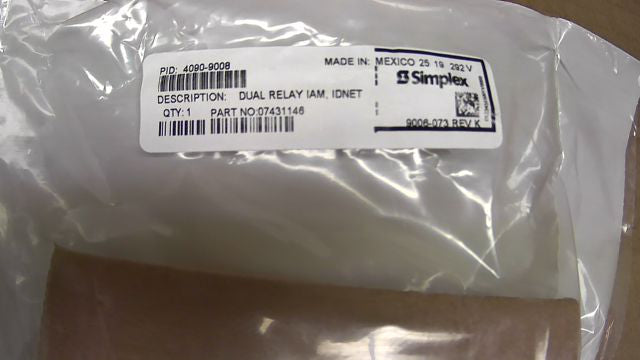 Simplex 07431146 Addressable Dual Relay IAM IDNET Fire Alarm 4090-9008 ...