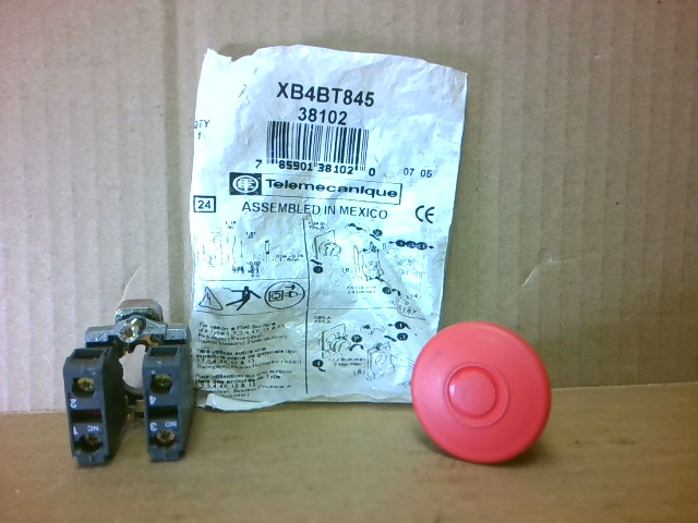 Schneider Electric XB4BT845 Emergency Stop Push-Pull Button, Re – Ideal ...
