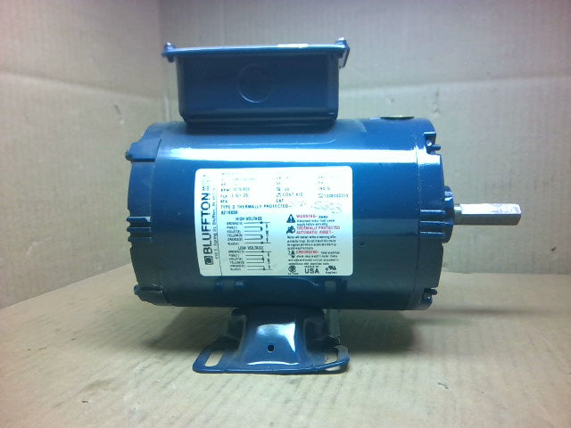 Bluffton (4501007400) 1/2 HP AC Motor 56 Frame 1075/900 RPM 208-230/46 ...
