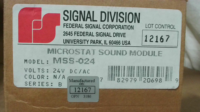 Federal Signal MSS-024 Microstat Sound Module 24 Volts – Ideal Surplus