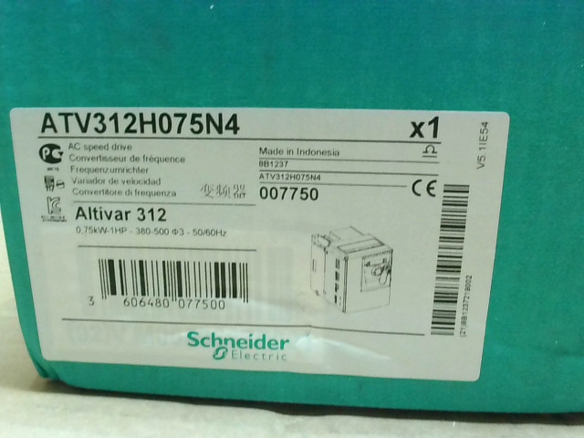 Schneider Electric Altivar ATV312H075N4 Variable Speed Drive 1HP 3PH 3 ...