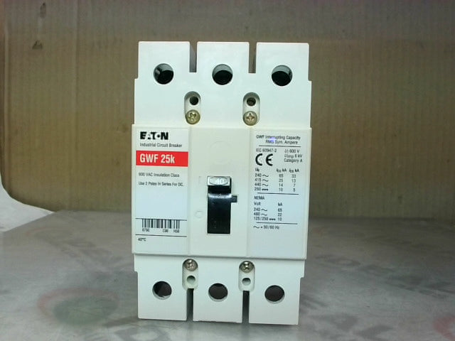 Eaton GWF 25K Circuit Breaker 40A 600VAC 3 Pole – Ideal Surplus