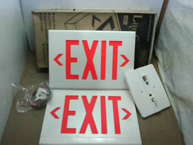 Hubbell LXURWE Thermoplastic LED Emergency Exit Sign 120/277Vac – Ideal ...