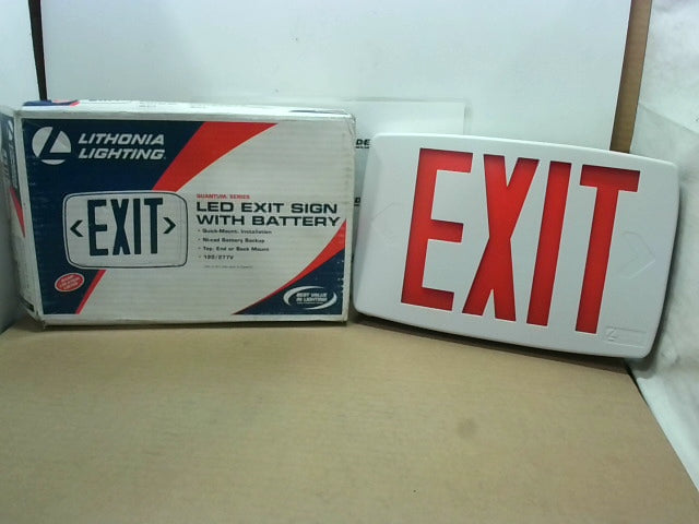 Lithonia Lighting LQM S W 3 R White Thermoplastic LED Exit Sign – Ideal ...