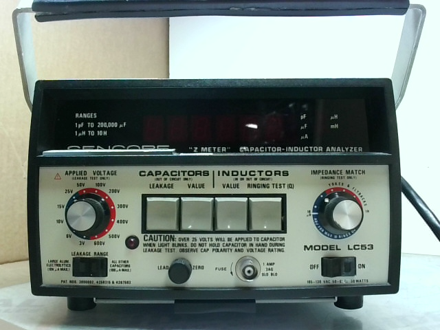 Sencore LC53 "Z" Meter Capacitor-Inductor Analyzer Nice! – Ideal Surplus