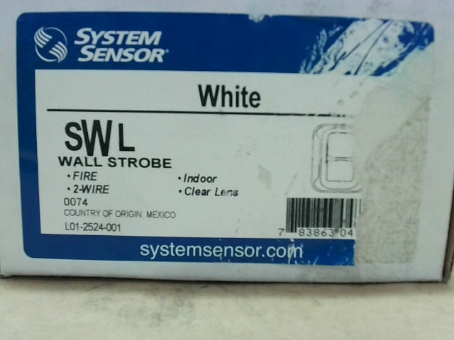 System Sensor SWL White Clear Lens Wall Strobe 2-Wire Indoor – Ideal ...