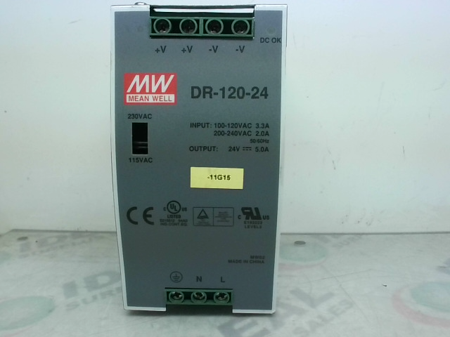 Mean Well DR-120-24 AC to DC DIN-Rail Power Supply 24V 5A 120W – Ideal ...