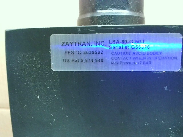ZAYTRAN LSA-80-G-50-L Locating Pin Cylinder – Ideal Surplus