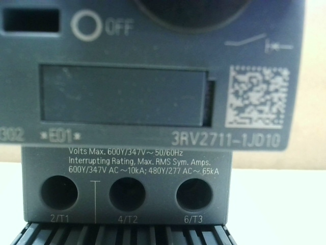 Siemens 3RV2711-1JD10 Circuit Breaker Manual Motor Starter Protector 1 ...
