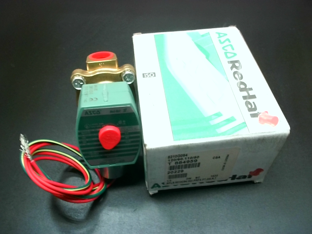 Asco 8210G094 120VAC 1/2" NPT 2-Way Red-Hat Solenoid Valve 1/2" NPT 11 ...