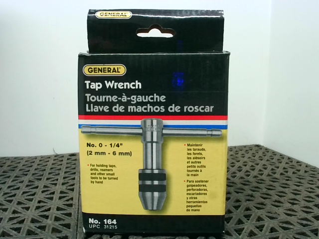 General No.164 Plain Tap Wrench T-Handle For 0 to 1/4 In Taps – Ideal ...