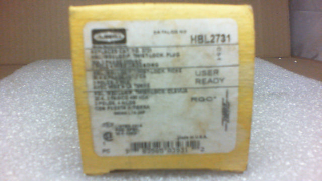 Hubbell HBL2731 Twist Lock Plug 30A 3 Phase 480 VAC 3P 4 Wire Groundin ...