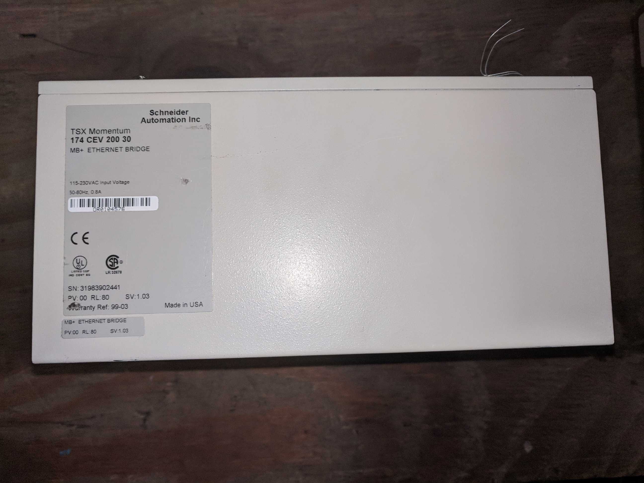 Modicon ConneXium 174-CEV-200-30 Ethernet/Modbus Plus Ethernet Bridge ...