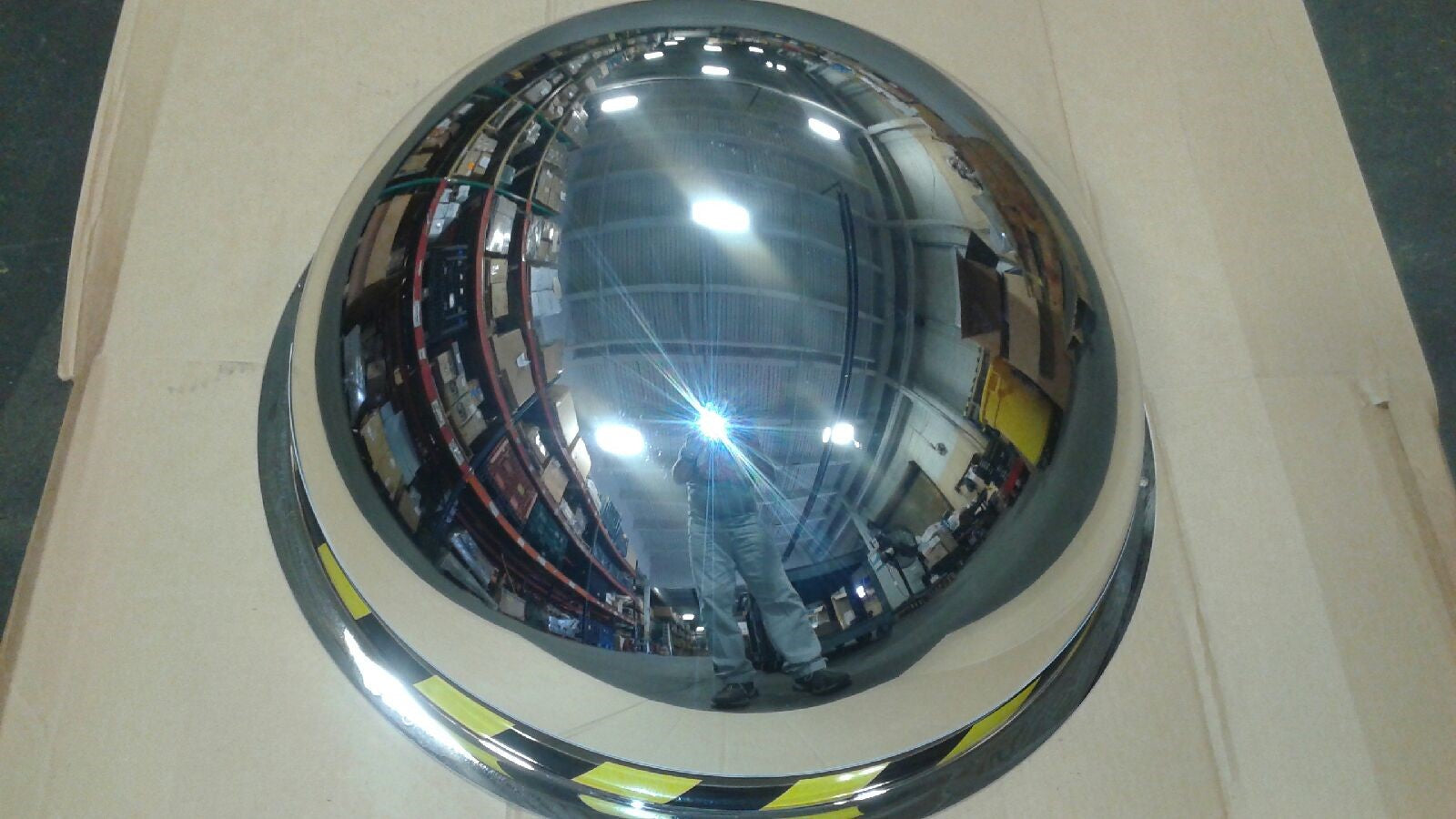 26" Diameter Full-Dome Acrylic Safety Mirror 360 Degree Viewing Angle ...