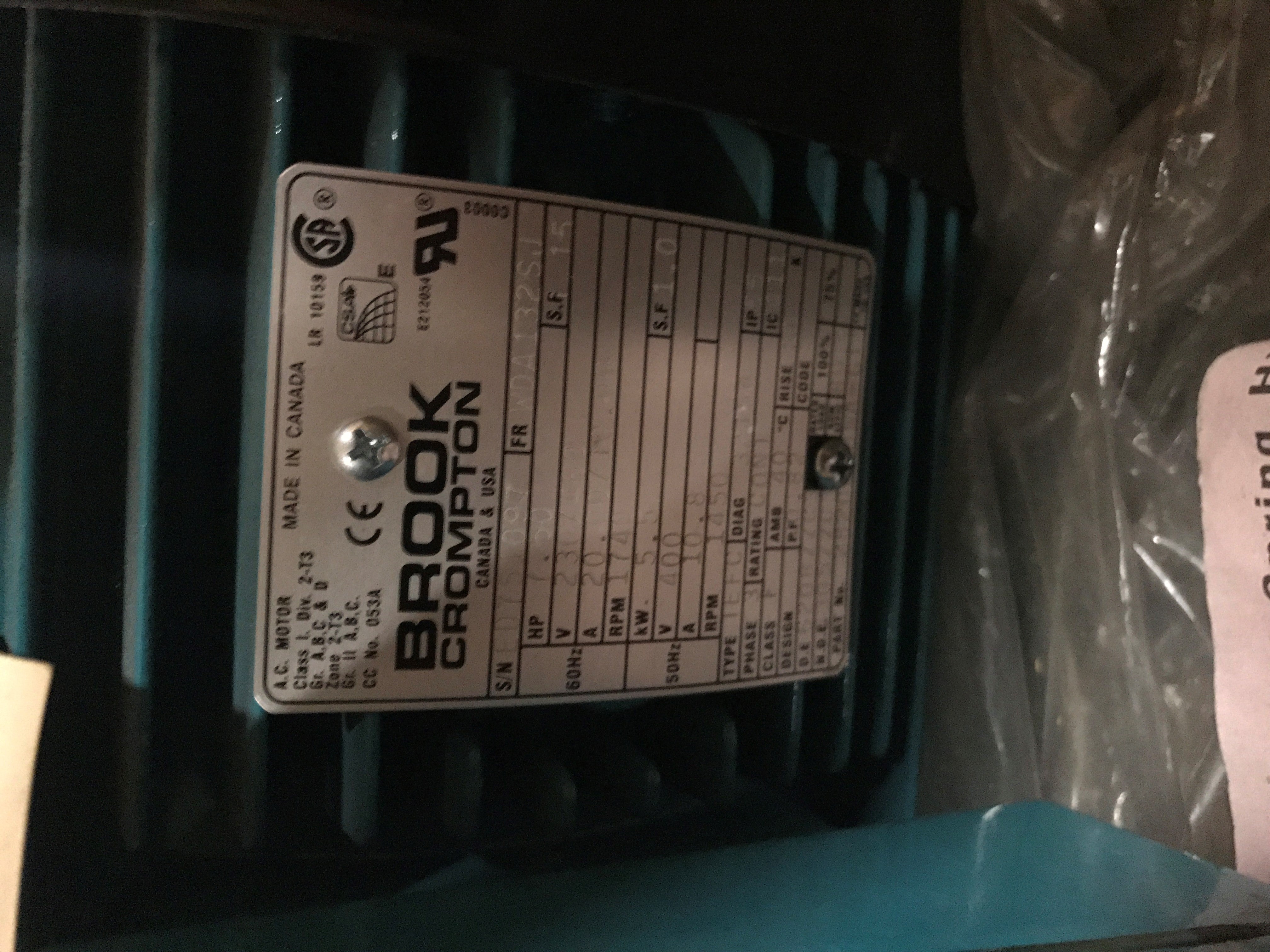 Brook Crompton ED751097 Motor – Ideal Surplus