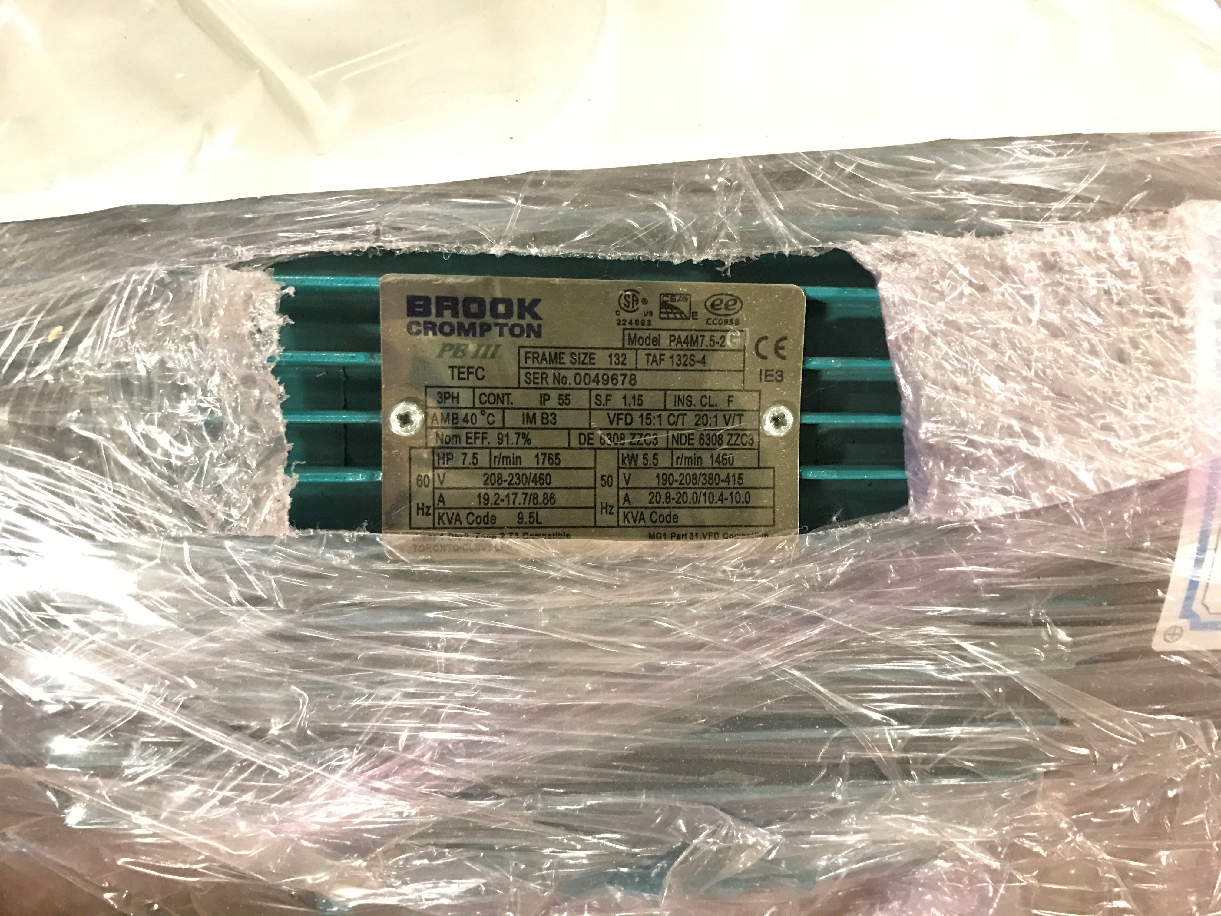 BROOK CROMPTON PA4M7 5-2 MOTOR – Ideal Surplus