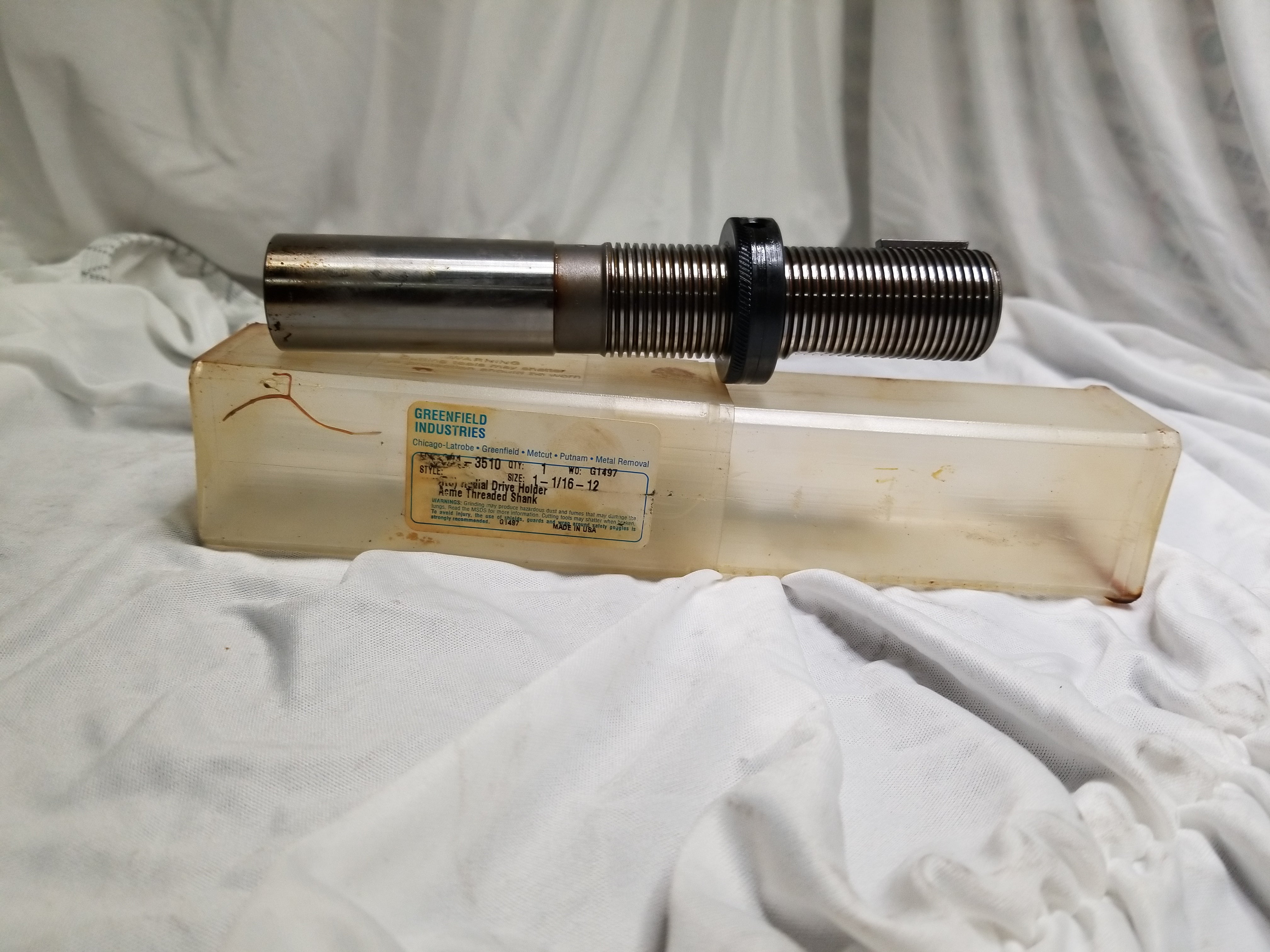 Greenfield RC 1-1/16-12 Radial Drive Holder with Acme Threaded Shank ...