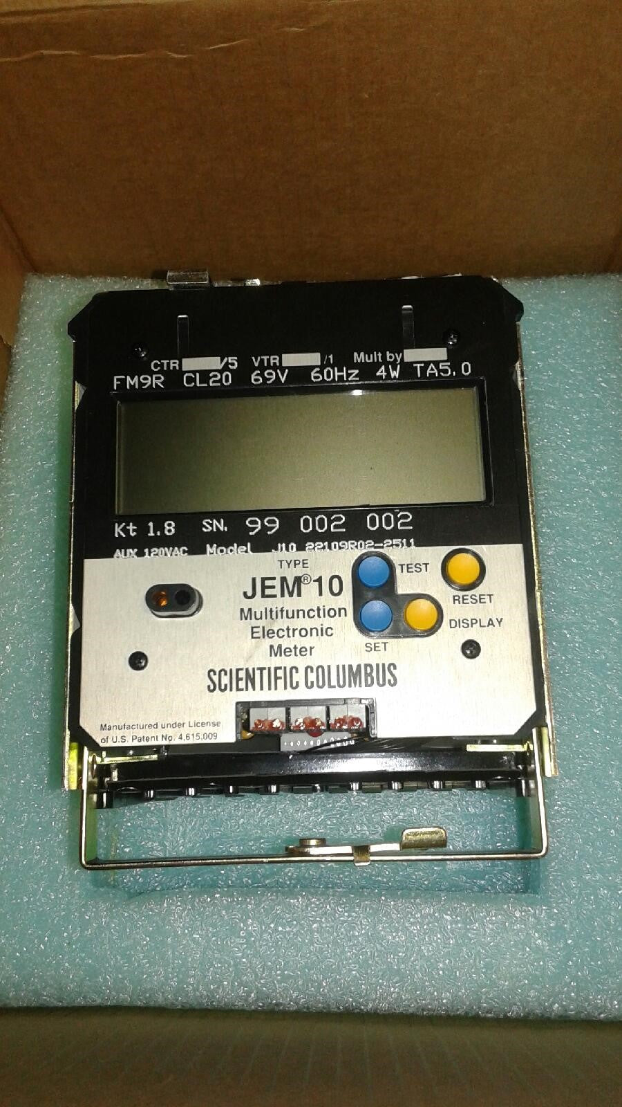 SCIENTIFIC COLUMBUS JEM 10 MULTIFUNCTION ELECTRONIC METER MODEL J10 ...