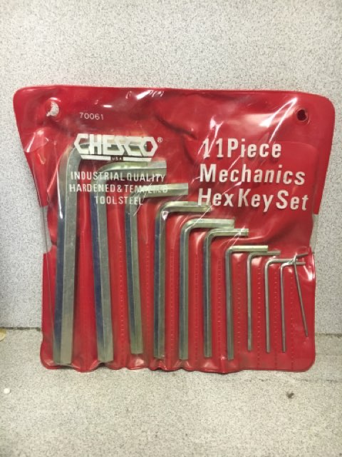 Chesco 70061 L-Shape 11-Piece SAE Hex Key Set Sizes up to 3/8" – Ideal ...
