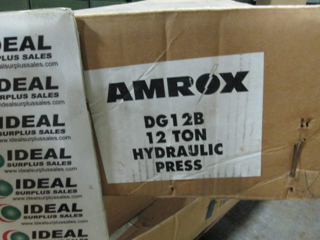 Amrox 12-TON Hydraulic Shop Press DG12B Red Frame – Ideal Surplus