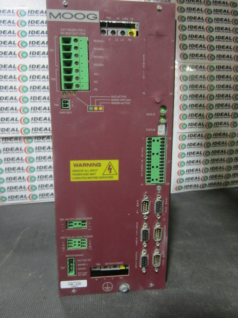 MOOG, T200-610E - 240VAC/20A/50-60HZ SERVO DRIVE – Ideal Surplus