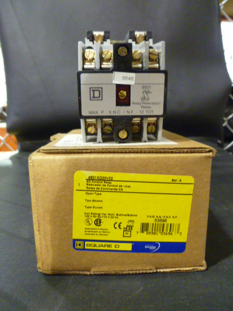 SQUARE D, AC CONTROL RELAY - 8501XO20V02 – Ideal Surplus