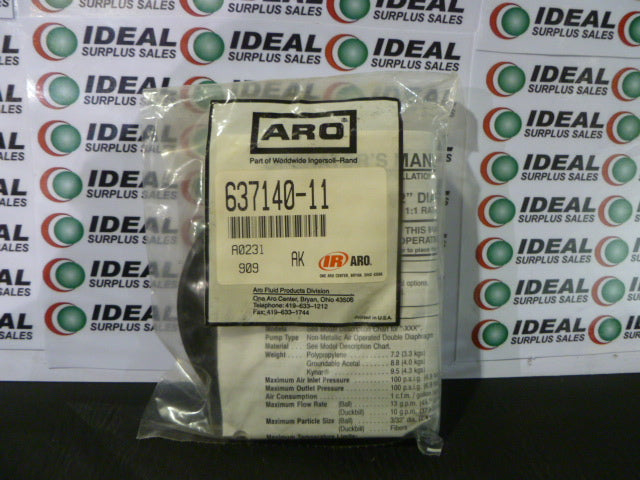 ARO - 637140-11 KIT: REPAIR KIT FOR ARO PUMP 15469 DIAPHRAGM – Ideal ...