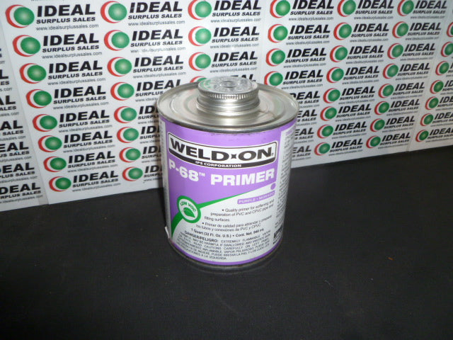 WELD ON P-68 - PRIMER, PREP FOR PVC AND CPVC PIPE BOX OF 8 – Ideal Surplus